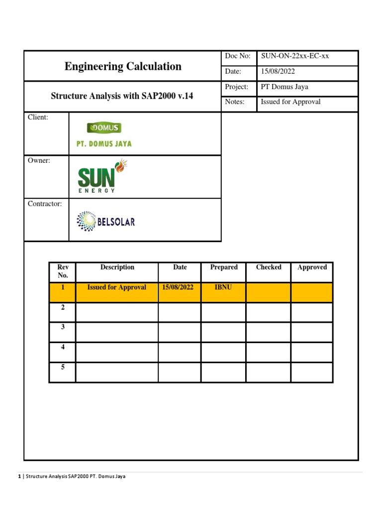 Analisis Struktur PT. Domus Jaya | PDF