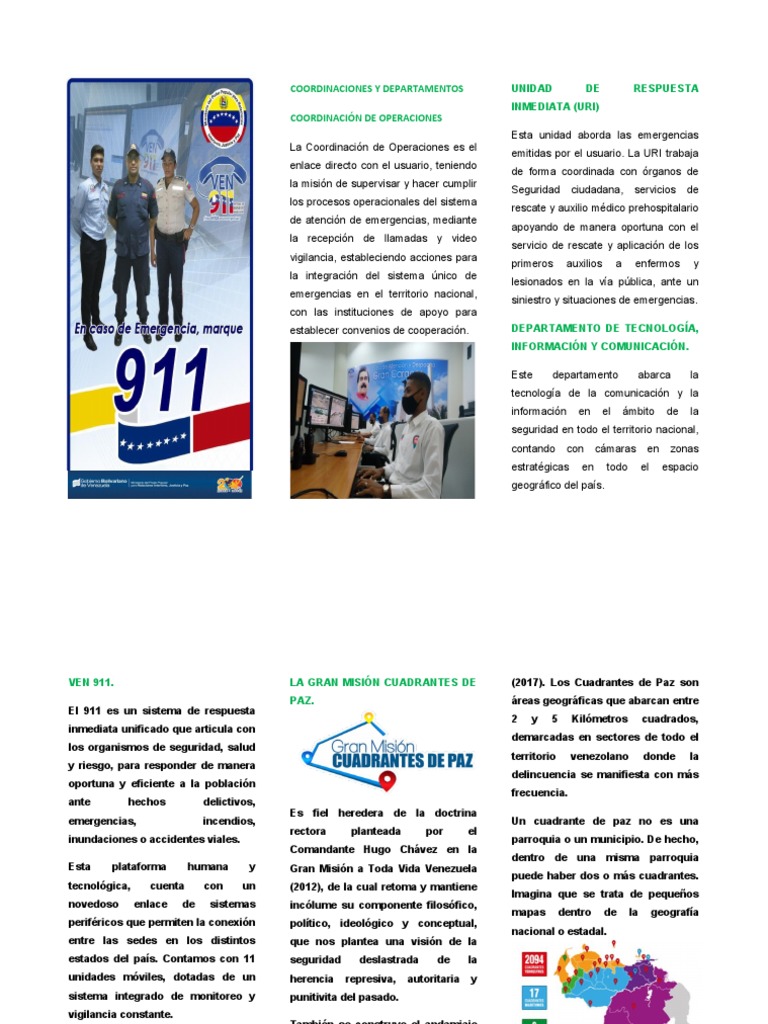 Triptico Ven 911 | PDF