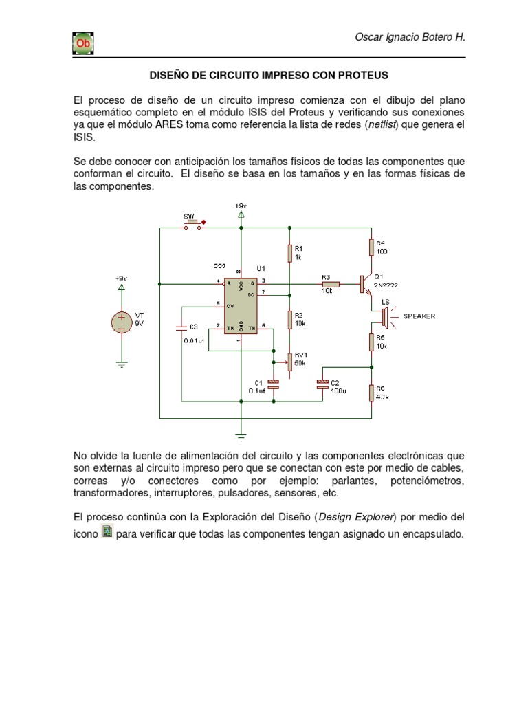 Diseño PCB con Proteus: Guía Práctica | PDF | Placa de circuito impreso | Ingenieria Eléctrica