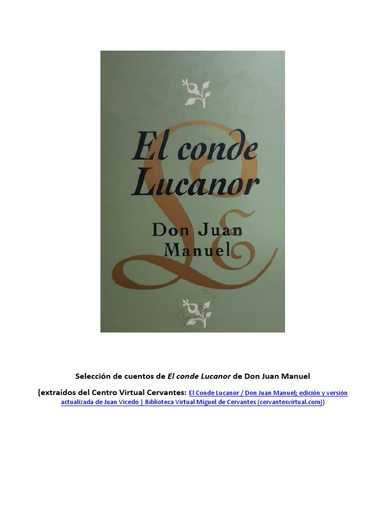 El Conde Lucanor (Selección) | PDF