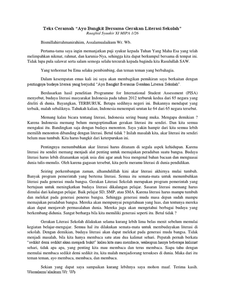 Teks Ceramah | PDF | Karier & Perkembangan