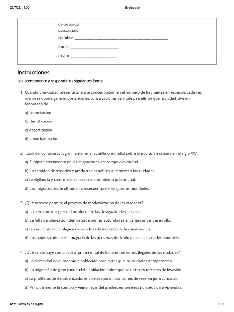 Evaluación 11 | PDF | Colombia | Multiculturalismo