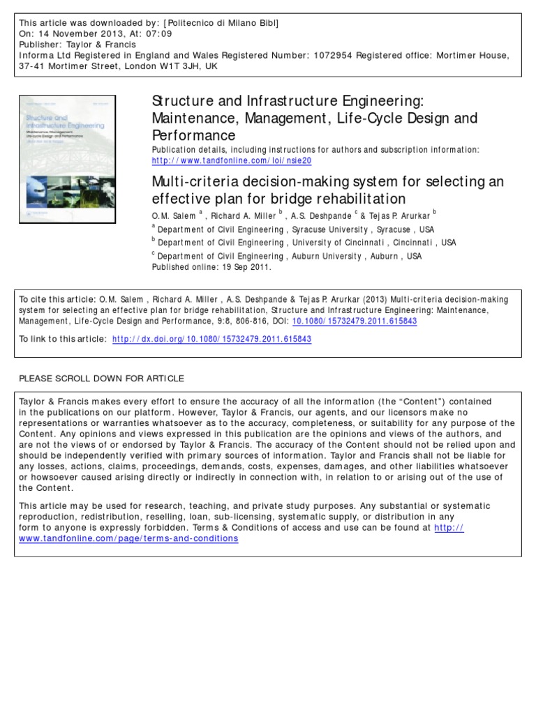Salem Et Al. - Multi-Criteria Decision-Making System For Selecting An ...