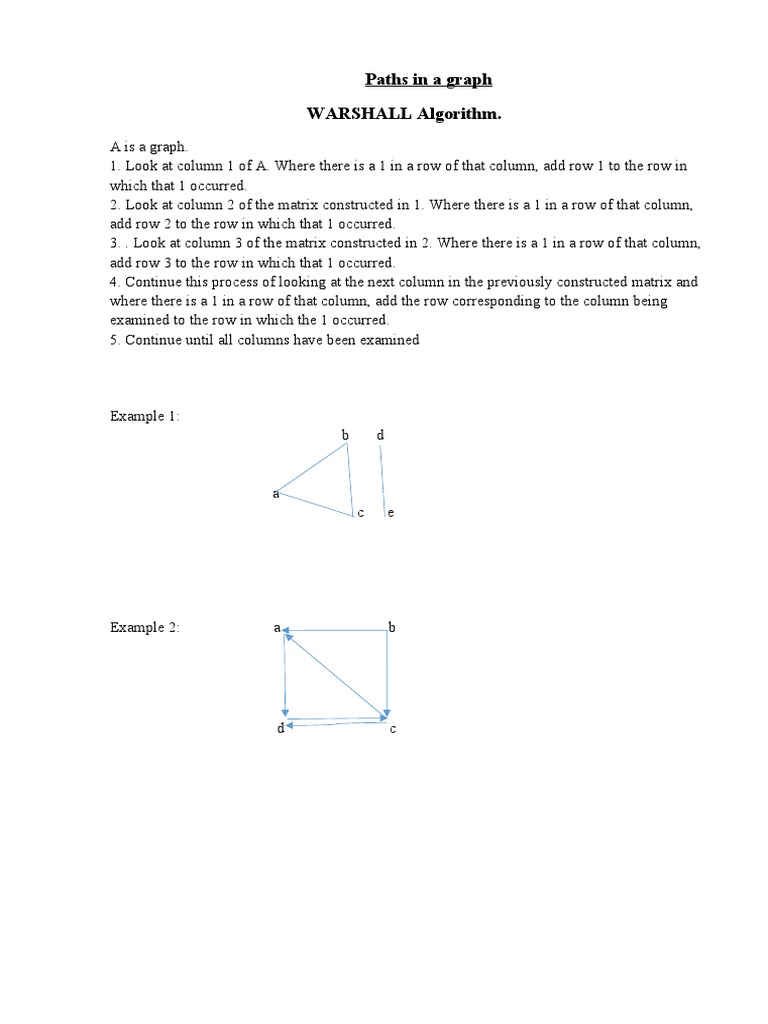 2 WARSHALL-Algorithm | PDF