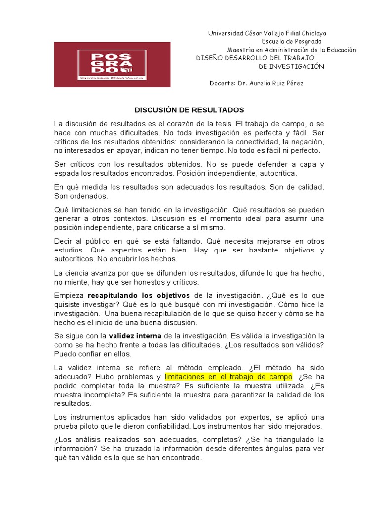 2 Discusiòn de Resultados | PDF | Hipótesis | Teoría