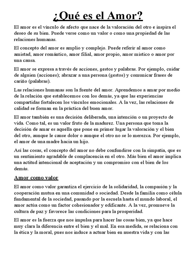 Definición y Tipos de Amor | PDF | Amor | Cupido