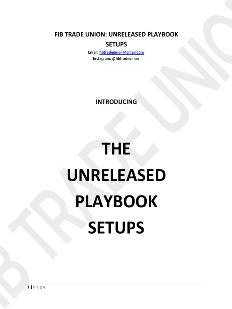 FIB TRADE UNION PLAYBOOK SETUPS | PDF