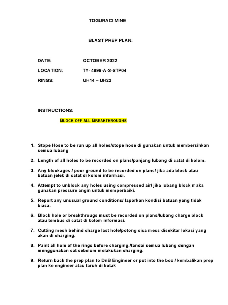Hole Prep Cover Sheet | PDF