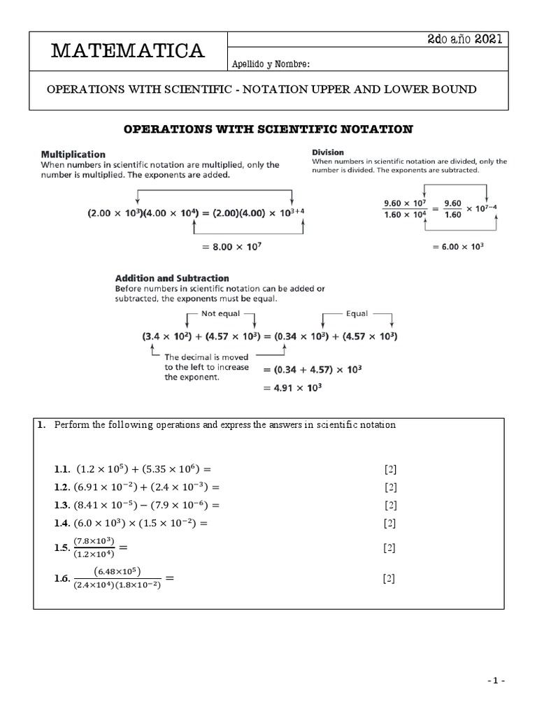TP Upper and Lower Bounds-Scientific Notation | PDF | Teaching Methods ...