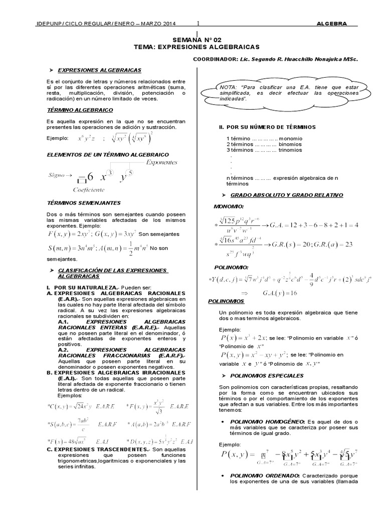 02 Álgebra | PDF | Álgebra | Álgebra abstracta