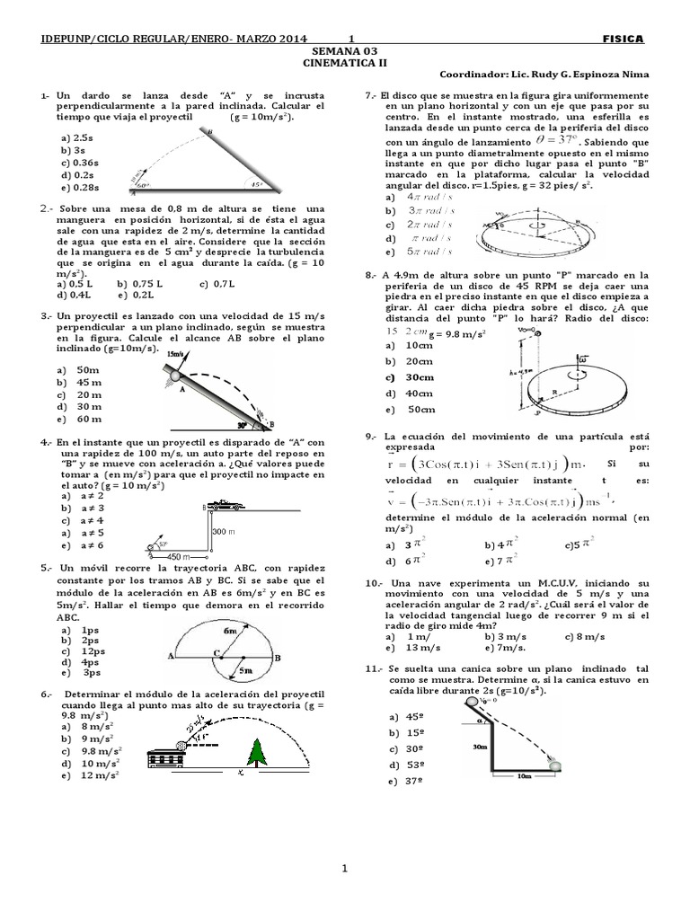 03 Física | PDF | Velocidad | Mecanica clasica