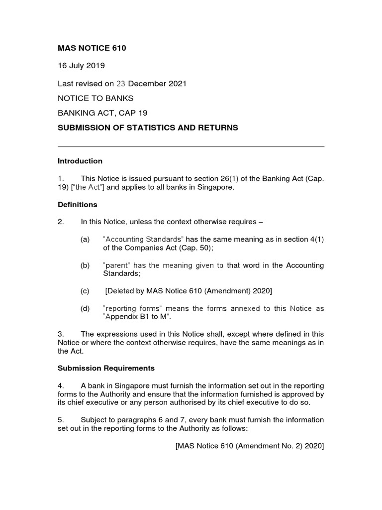 Notice 610 Submission of Statistics and Returns | Download Free PDF ...