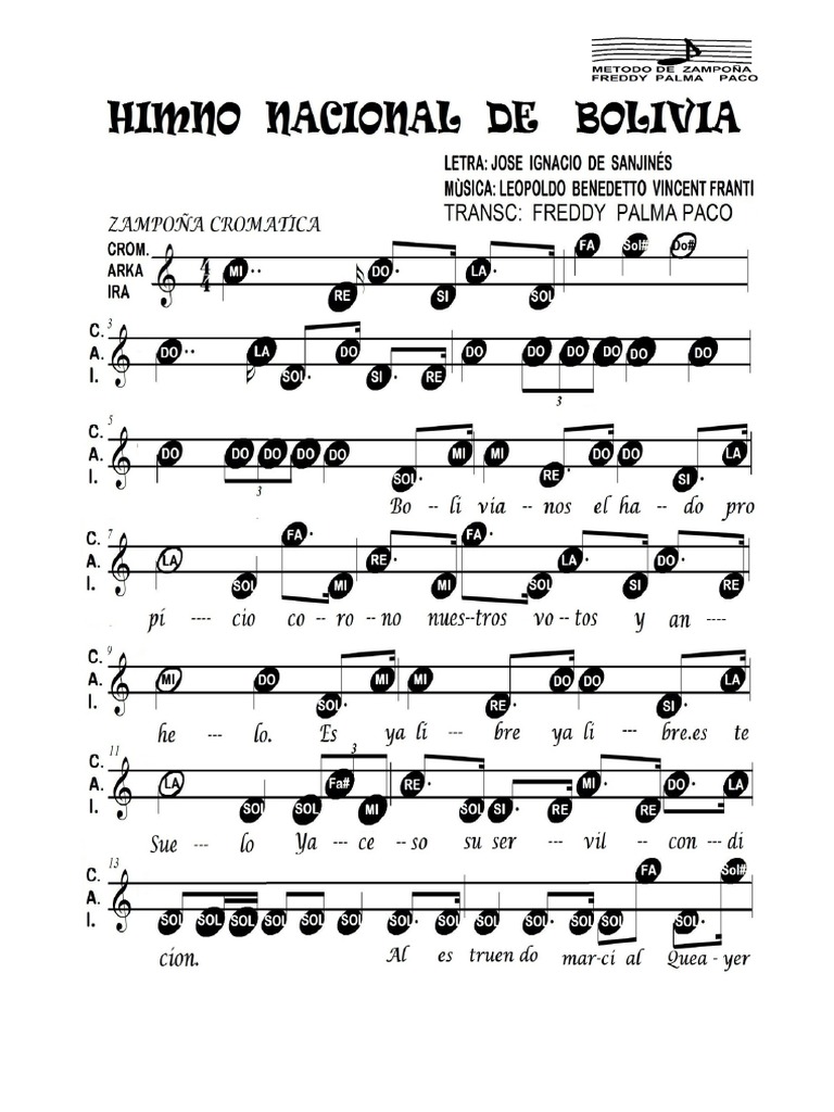 Himno Nacional de Bolivia | PDF