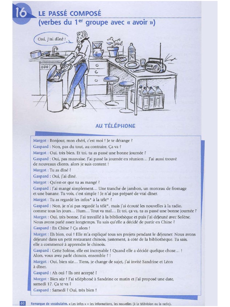 Passé Composé Grammaire en Dialogues | PDF