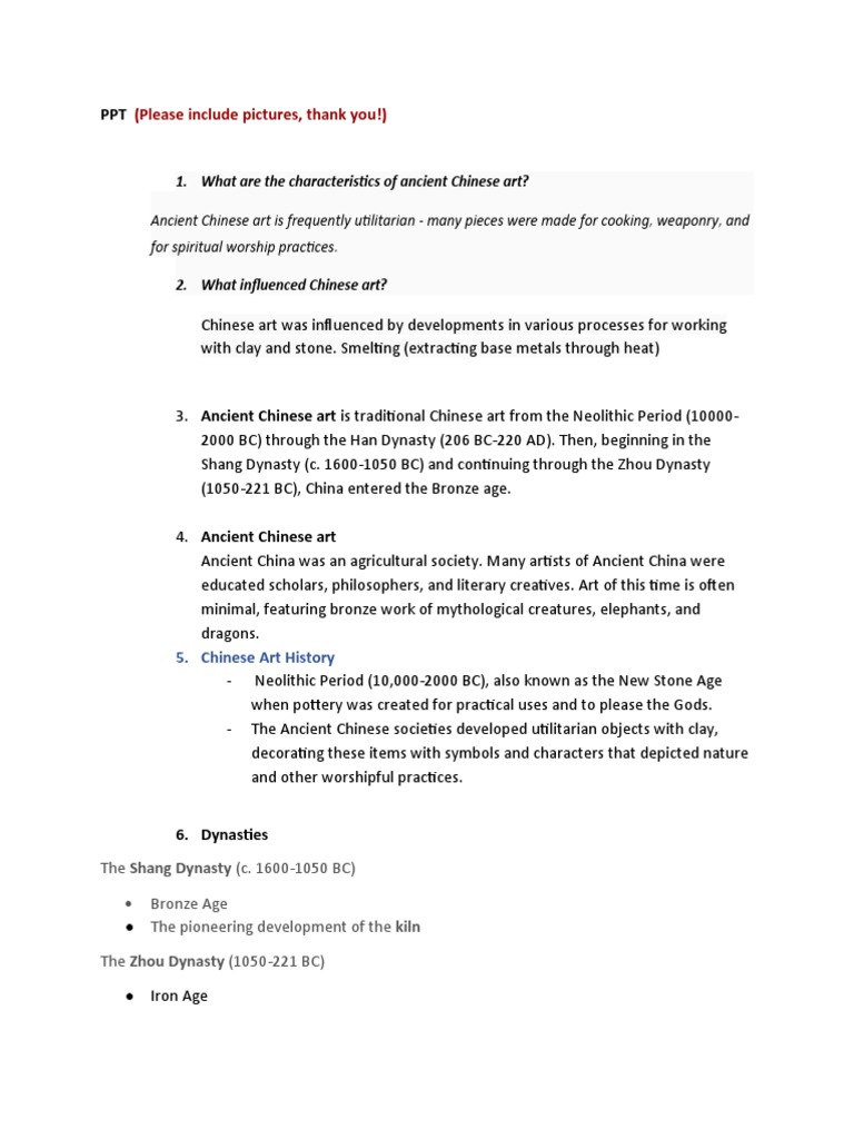 Ancient Chinese Art Styles and Influences | PDF | History Of China ...