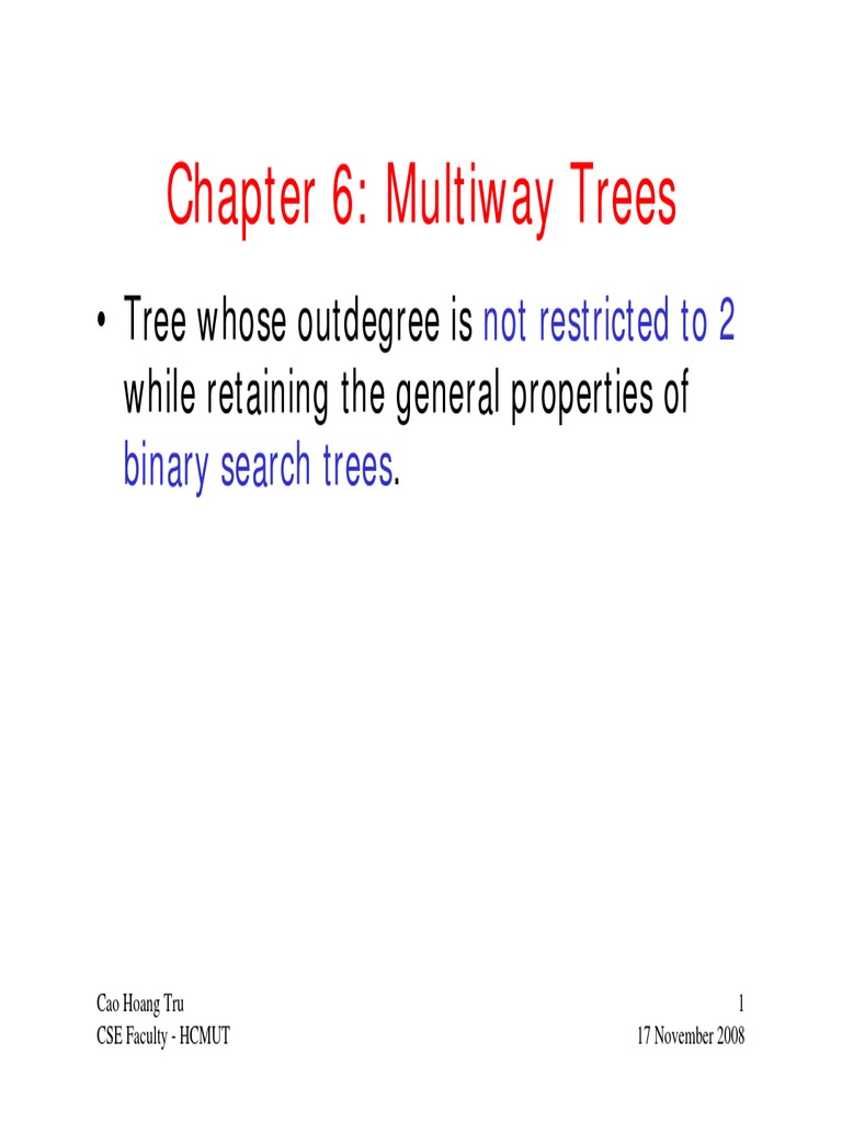Chapter 6 - Multiway-Tree | PDF | Theoretical Computer Science | Computer Data