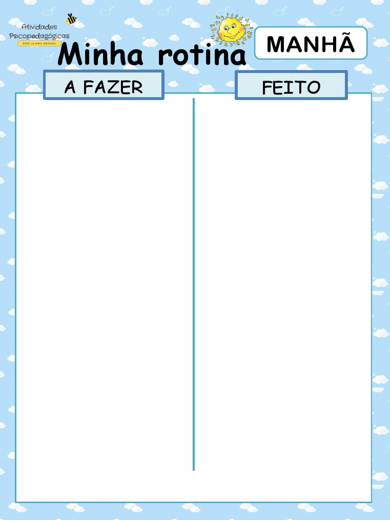 Minha-Rotina Feito e A Fazer | PDF