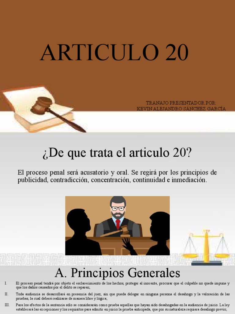 Articulo 20 de La Constitución de Los Estados Unidos Mexicanos | PDF ...