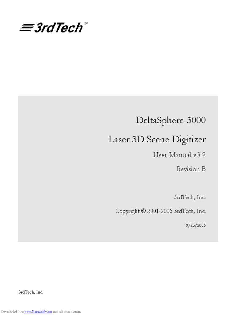 Delta Sphere 3000 | PDF | Image Scanner | 3 D Computer Graphics