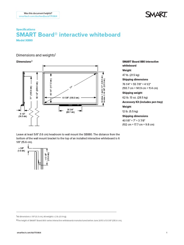 SmartBoard SBX880 | Download Free PDF | Equipment | Computer Hardware