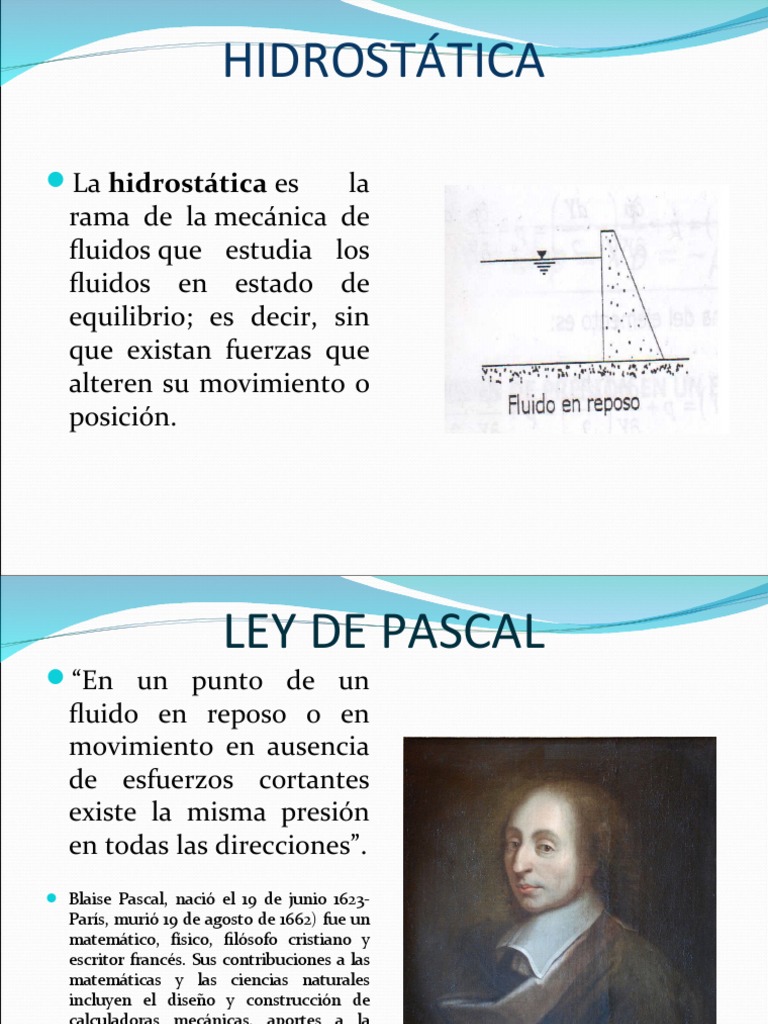 Hidrostatica Introduccion | PDF | Fuerza | Presión