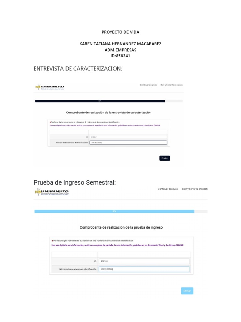 Trabajo Proyecto Vida | PDF