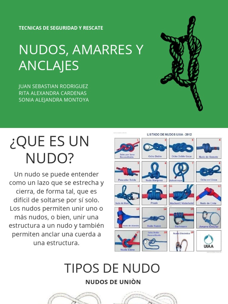 Tipos de Nudos y Amarres Esenciales | PDF | Nudo | Cuerda