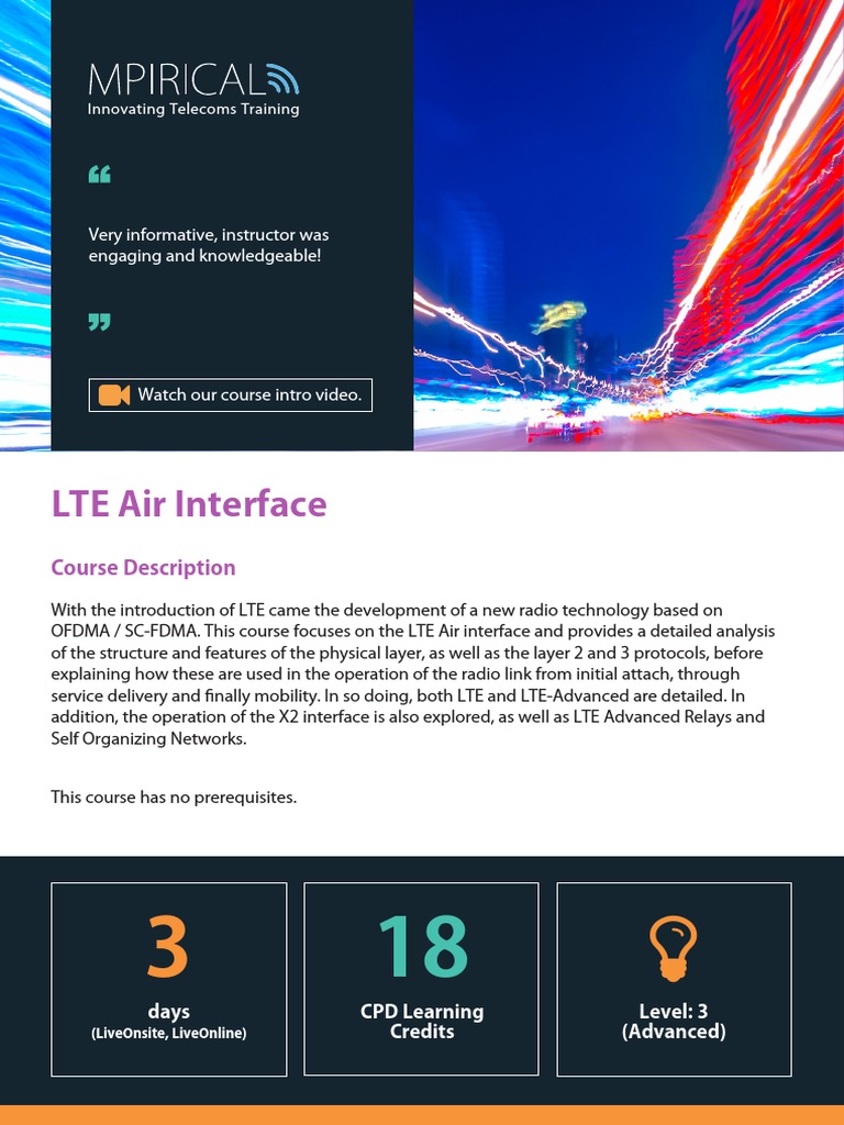 LTE Air Interface | PDF | Wireless | Telecommunications