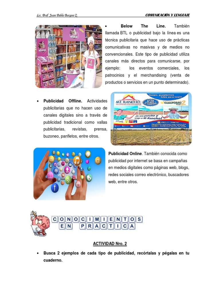 La Propaganda y La Publicidad, 3ra. Parte-5to. Sec. | PDF | Publicidad ...
