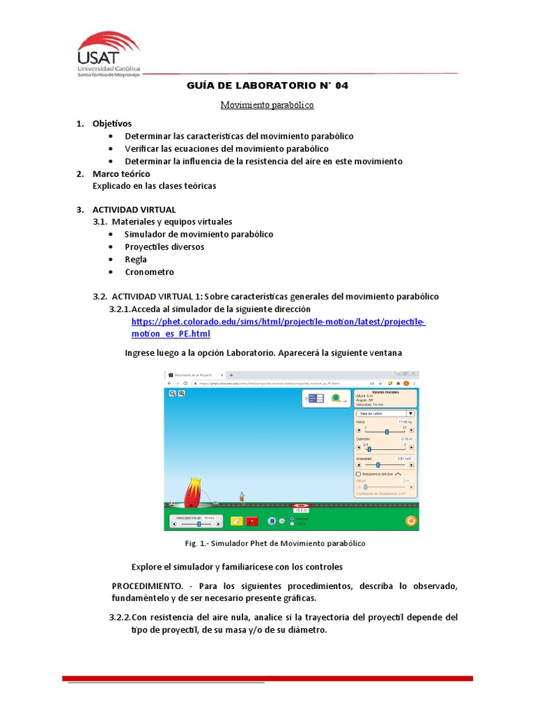 LABORATORIO 04 - Movimiento Parabolico | PDF | Velocidad | Ingeniería mecánica