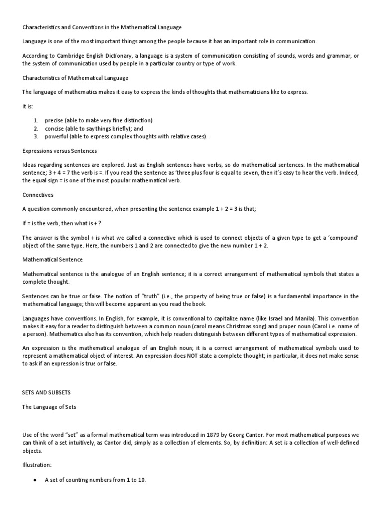 Mathematics in The Modern World | PDF | Set (Mathematics) | Mathematics