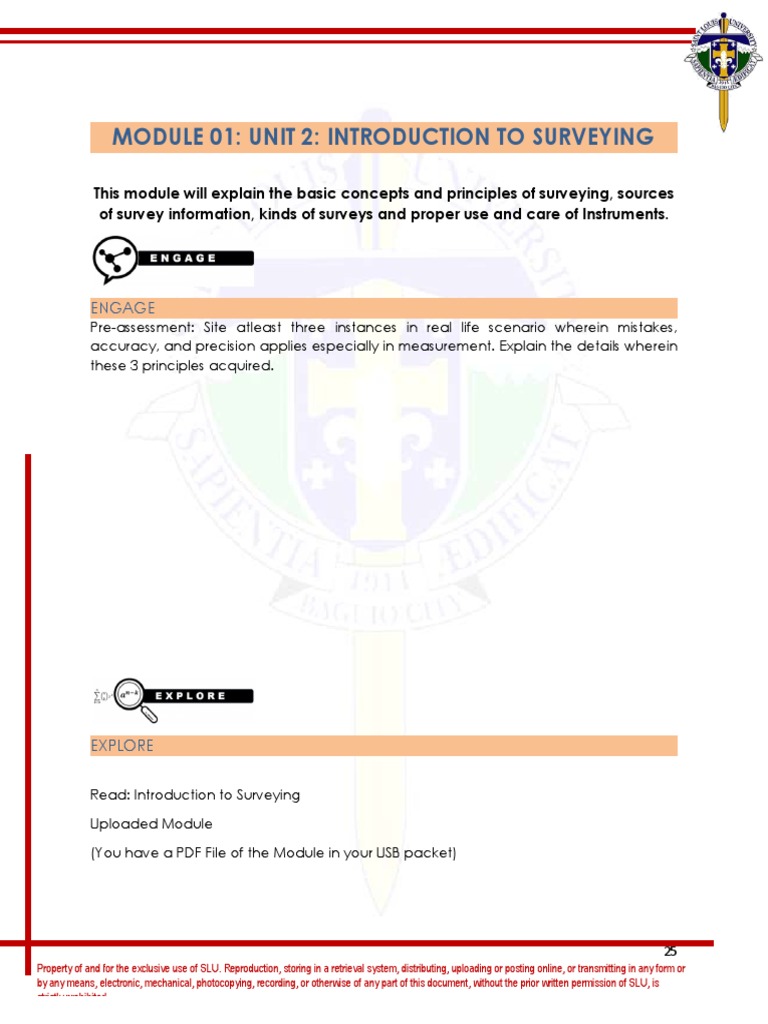 Module 1 Unit 2 | PDF | Accuracy And Precision | Surveying