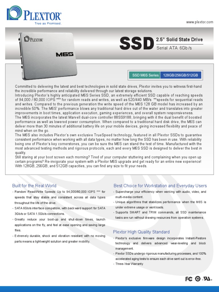 M6S Datasheet English | PDF | Solid State Drive | Computing