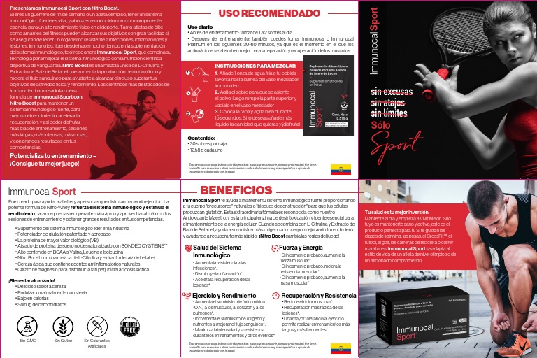 ImmSport Brochure Esp ECU | PDF | Sistema inmune | Especialidades Medicas