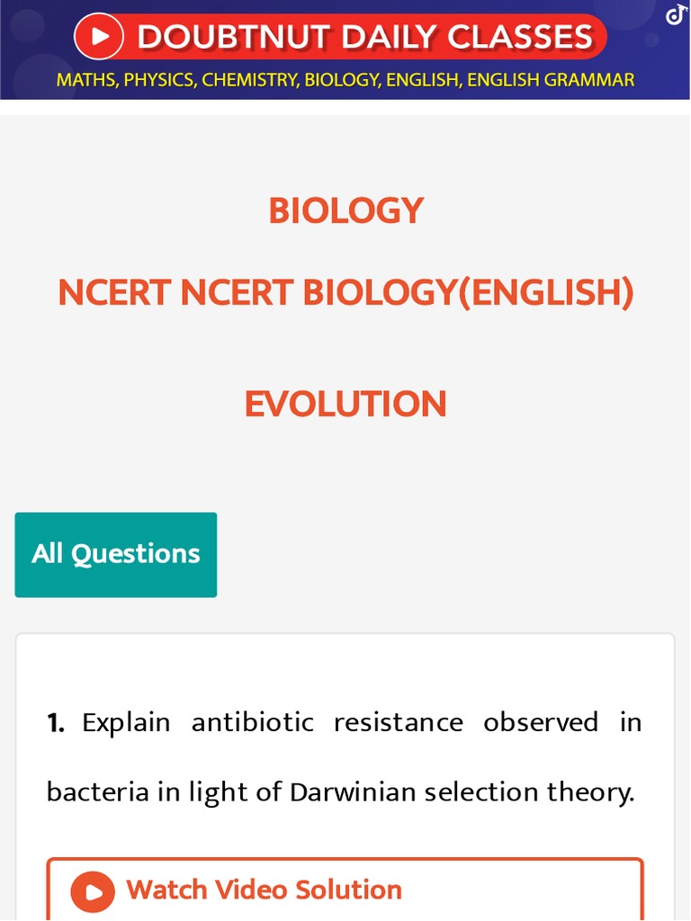 Evolution Notes | PDF