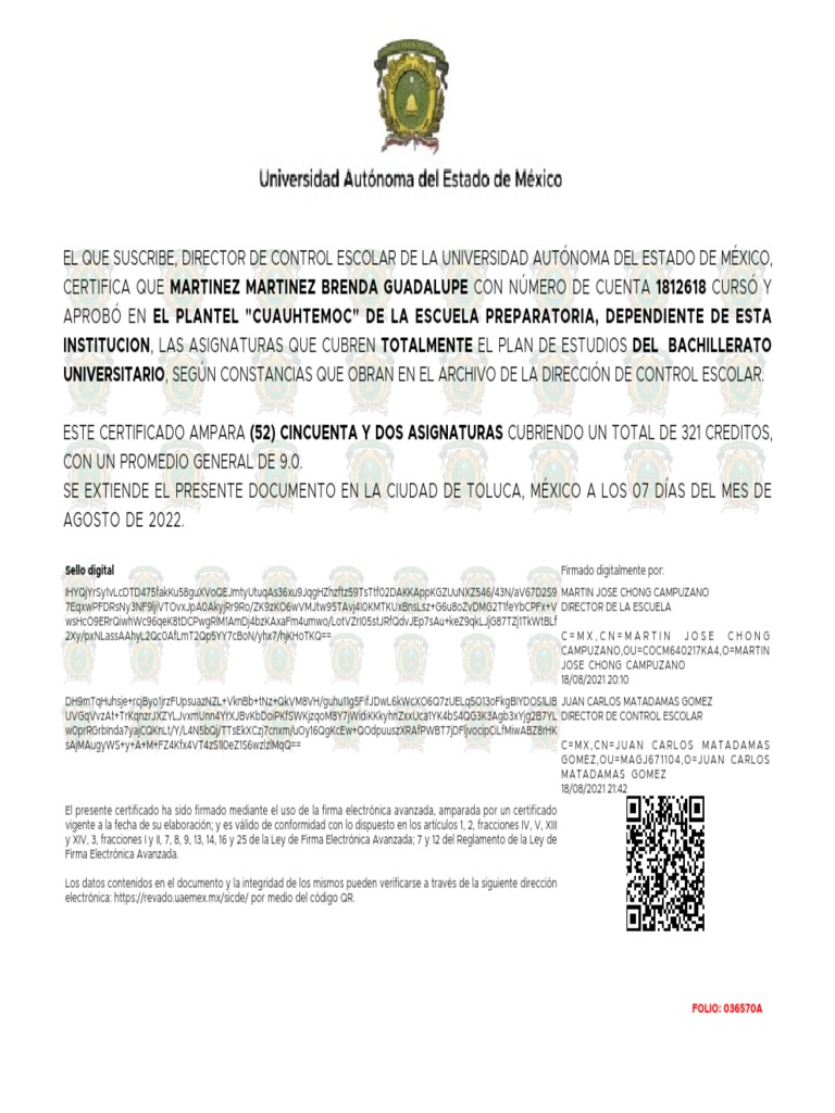 Certificado de estudios completos que acredita a Brenda Guadalupe ... Certificado de estudios completos que acredita a Brenda Guadalupe ...