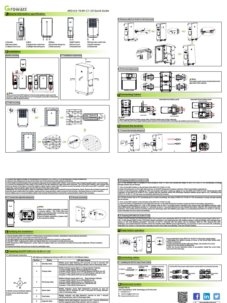 ARO HV Battery System Quick Guide | PDF | Electrical Wiring | Power Inverter