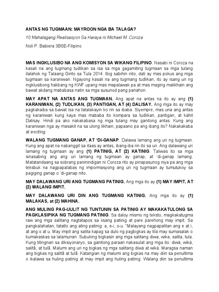 Babiera Tugmaan | PDF