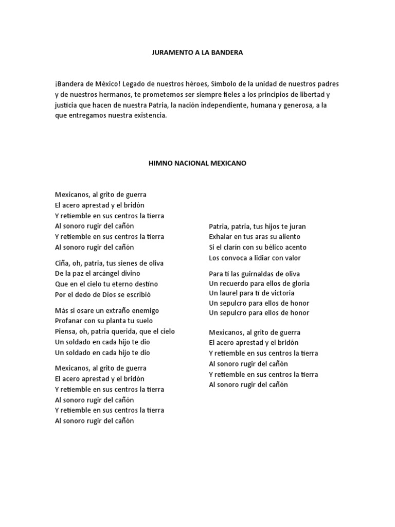 Juramento A La Bandera | PDF