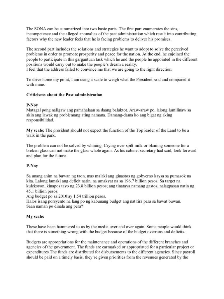 Reaction Paper Noynoy | PDF