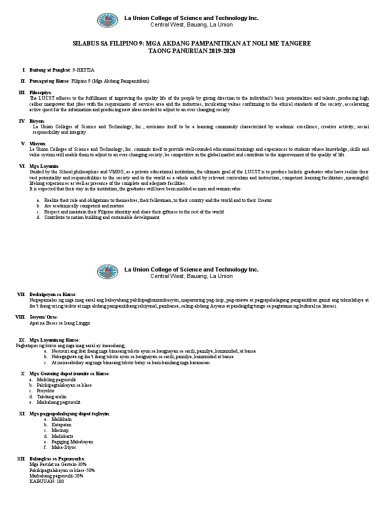 Fil 9 Syllabus | Download Free PDF | Cognition | Cognitive Science