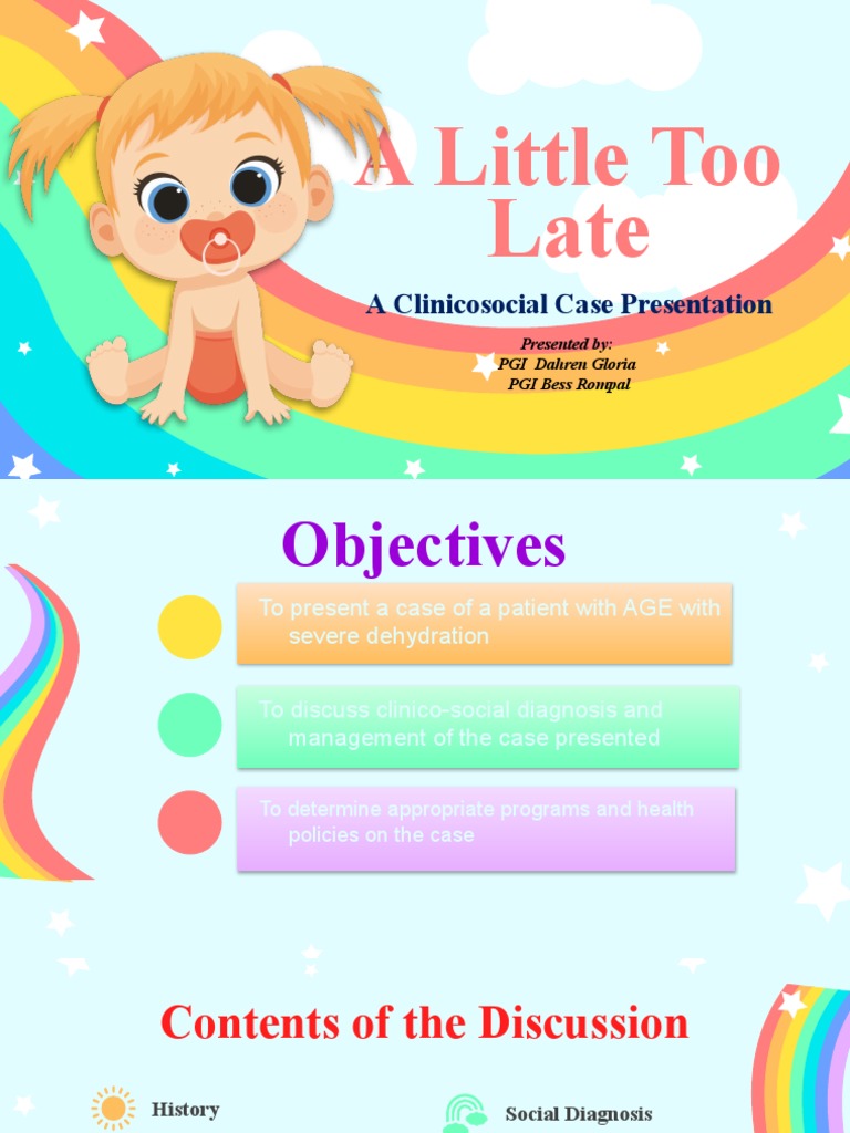 Clinicosocial Case Presentation PGI Gloria and Rompal 1 | PDF | Diarrhea | Health System