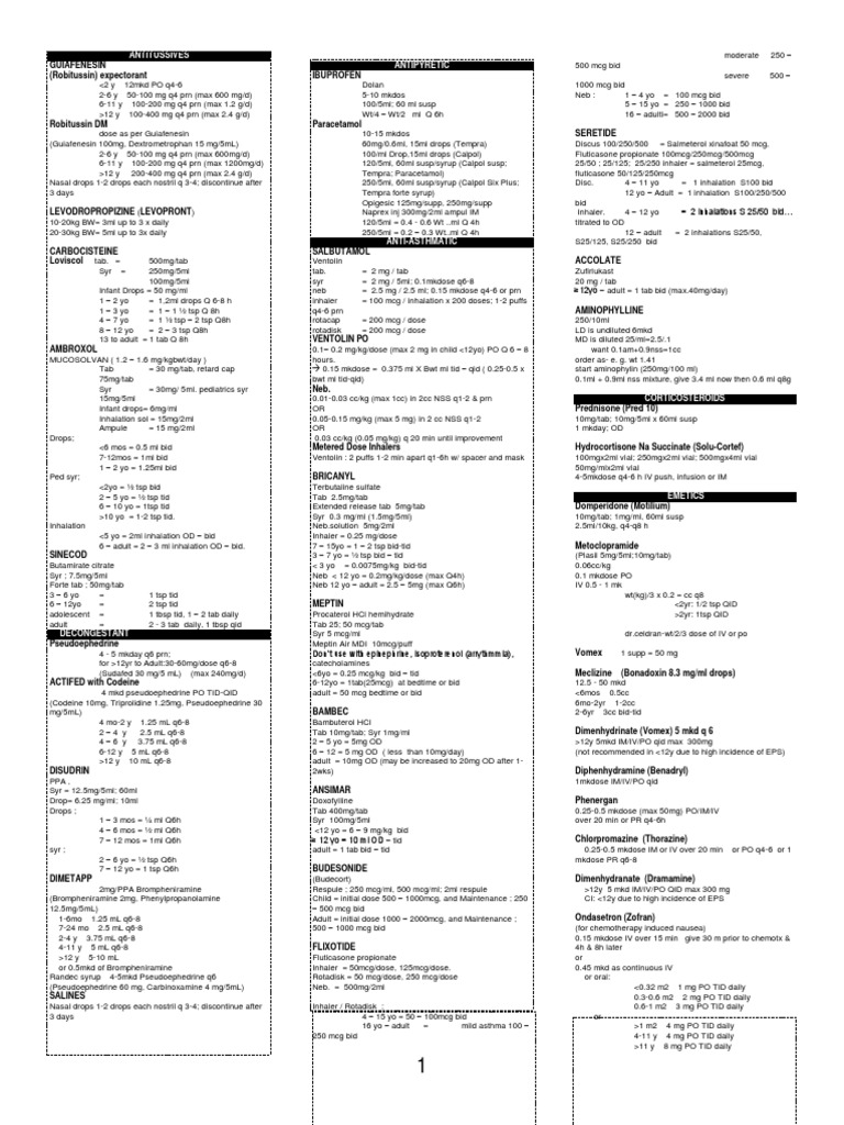 Pedia Tickler 3 | PDF | Drugs Acting On The Nervous System | World ...