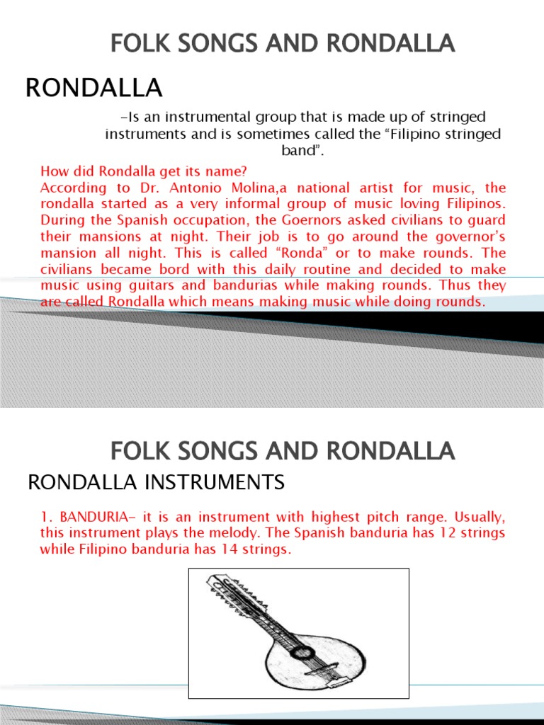 Understanding Rondalla Music and Instruments | PDF