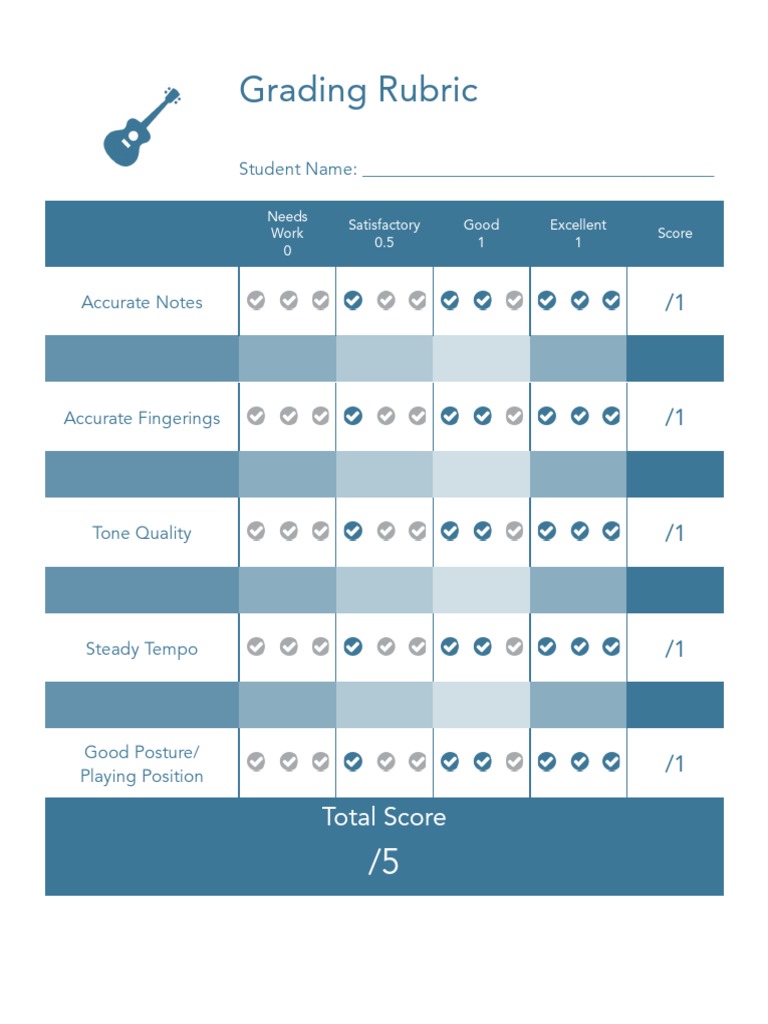 Grading Rubric: Total Score | PDF