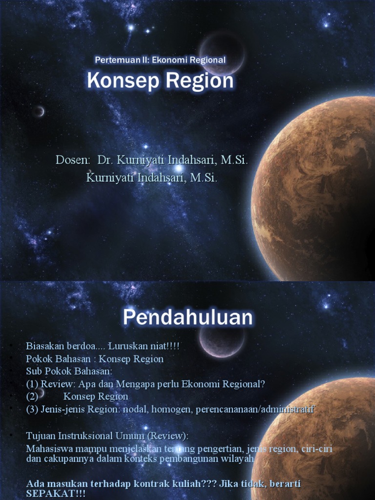 II Konsep Region | PDF | Karier & Perkembangan | Perjalanan