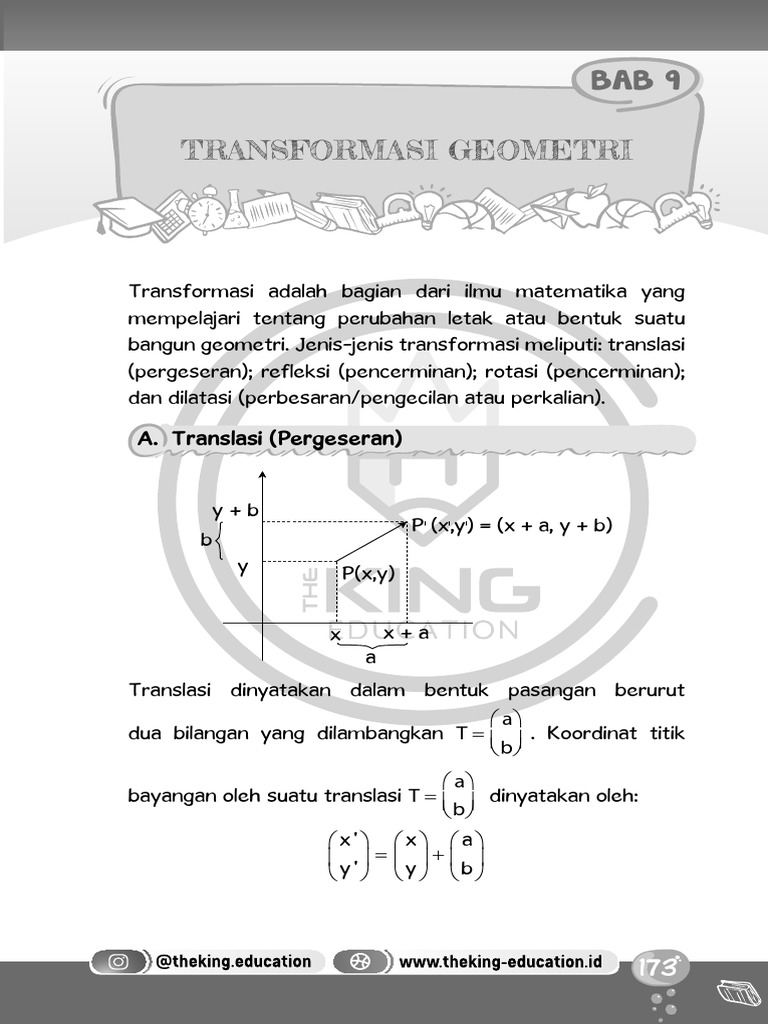 Transformasi Geometri: Translasi, Refleksi, Rotasi, Dilatasi | PDF