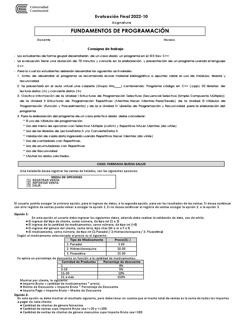 Examen Final Tipo B Docx Documentos De Google Pdf Programación