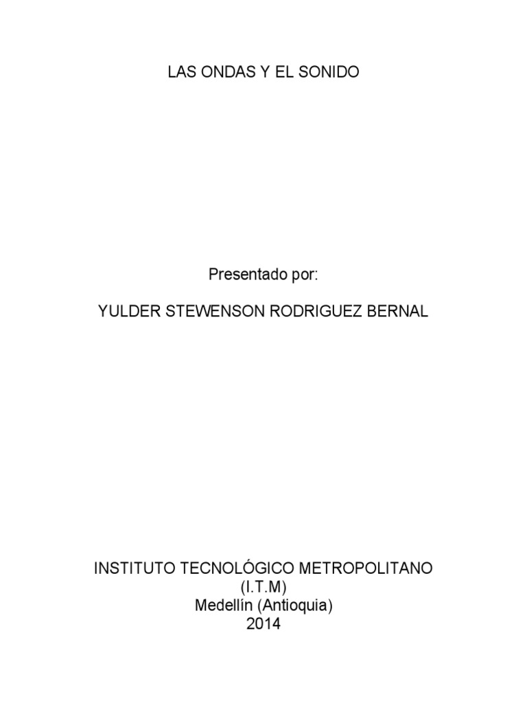 Ensayo Ondas Seno | PDF | Olas | Sonido