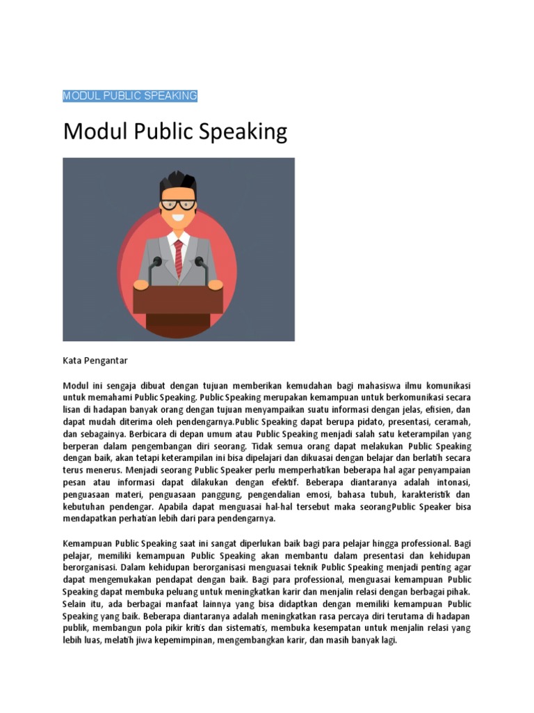 Modul Public Speaking | PDF